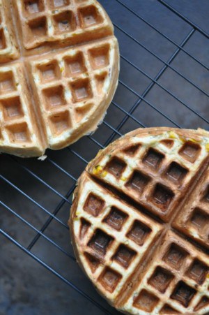 Sweet Corn Waffles - Dining with Alice