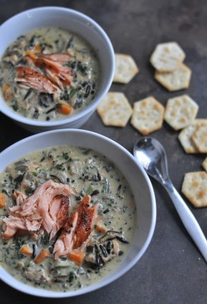 Salmon Wild Rice Soup - Dining with Alice