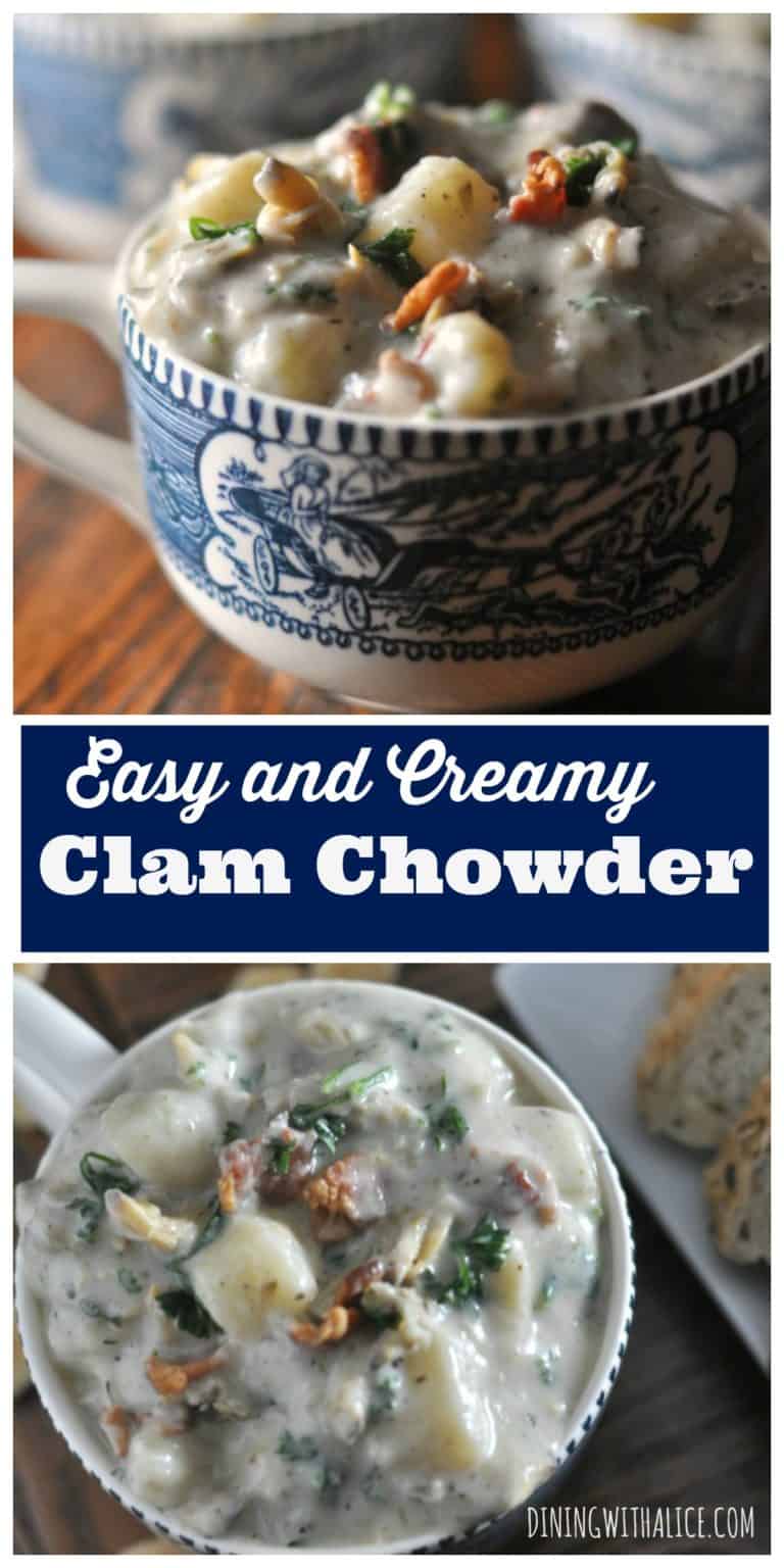 New England Clam Chowder - Dining with Alice